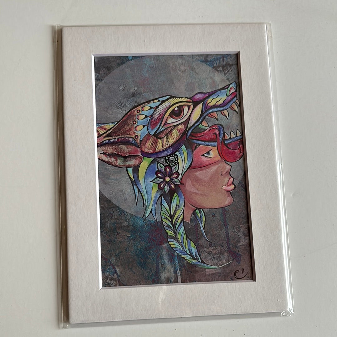 Dene art - warrior wolf woman – Colouring It Forward